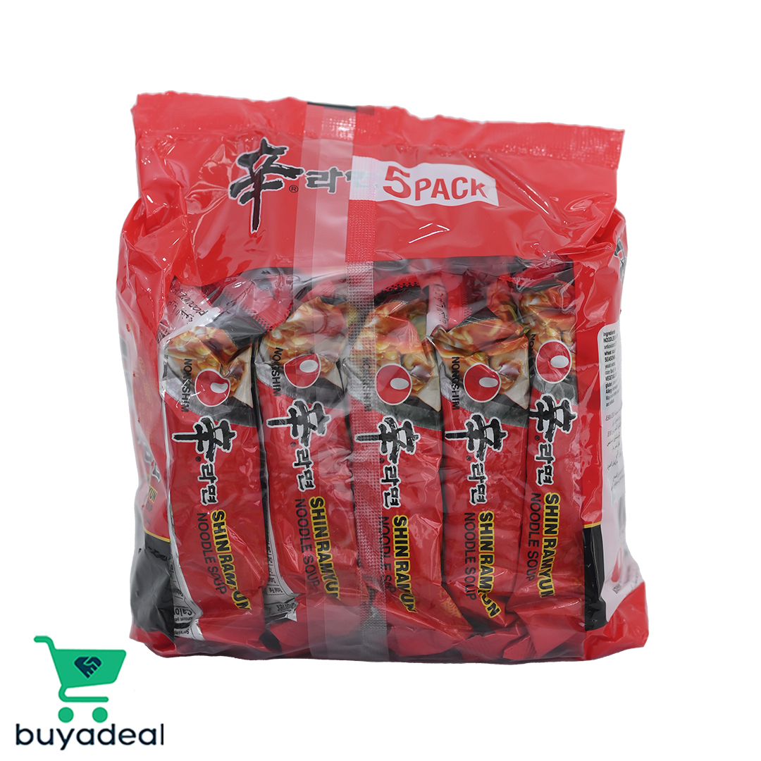 Shin Ramyun Noodle Soup - 120g x 5 Packs | buyadeal